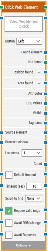 Click Web Element - The Web building blocks - LEAPWORK