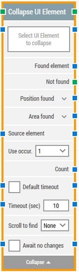 Collapse UI Element Desktop UI Blocks | Leapwork Documentation