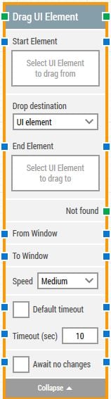 Drag UI Element Desktop UI Building Blocks | Leapwork Documentation
