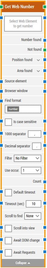 Get Web Number Web Building Blocks | Leapwork Documentation