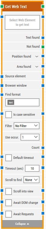 Get Web Text Web Building Blocks | Leapwork Documentation