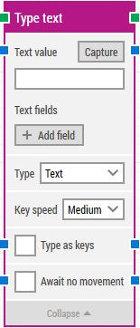Type Text | Mouse and Keyboard | Leapwork Documentation