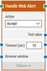 Handle Web Alert - The Web building blocks - LEAPWORK