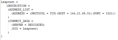 Accessing an Oracle database with LEAPWORK