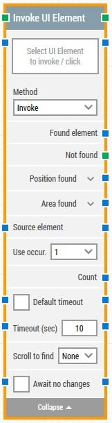 Invoke UI Element Desktop UI Building Blocks | Leapwork Documentation