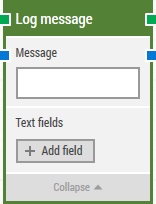 Log Message | Debugging Building Blocks | Leapwork Documentation