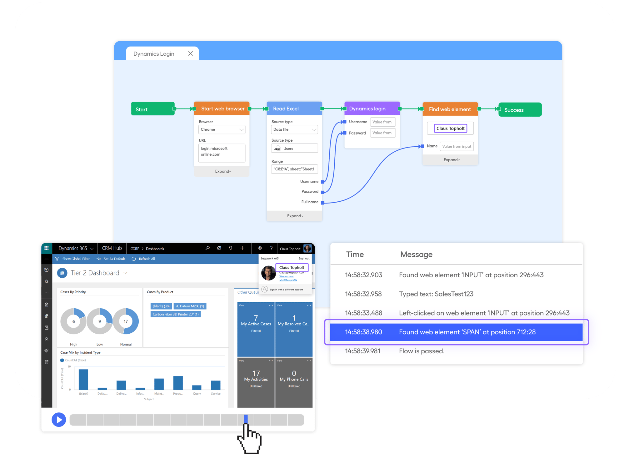 Dynamics 365 Automation - Leapwork Test Automation