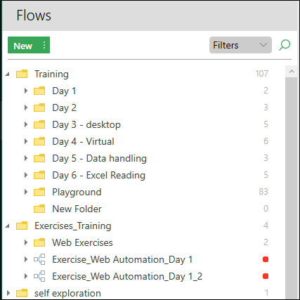 Organizing your work | Leapwork Documentation
