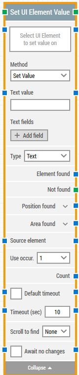 Set UI Element Value Desktop UI Blocks | Leapwork Documentation