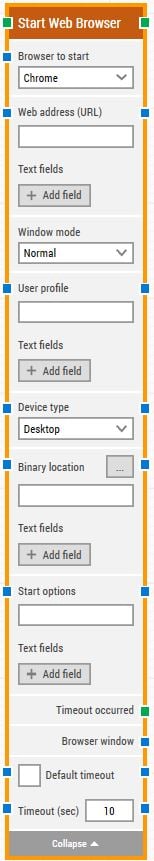 Start Web Browser - The Web building blocks - LEAPWORK
