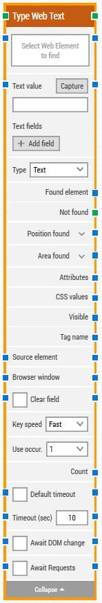 Type Web Text Web Building Blocks Leapwork Documentation