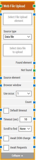 Web File Upload Web Building Blocks | Leapwork Documentation