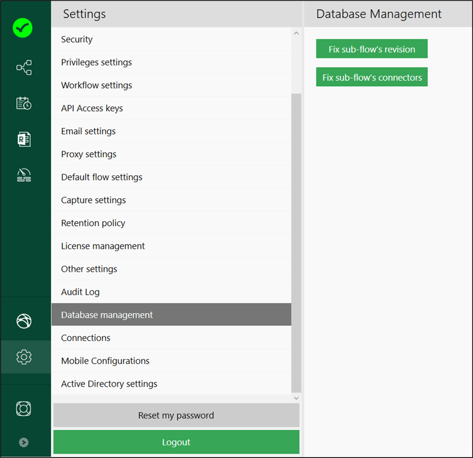 Database Management | Leapwork Documentation