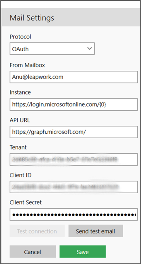 E-mail Settings | Leapwork Documentation