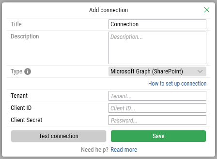 Microsoft Graph (Sharepoint) Connection | Leapwork Documentation