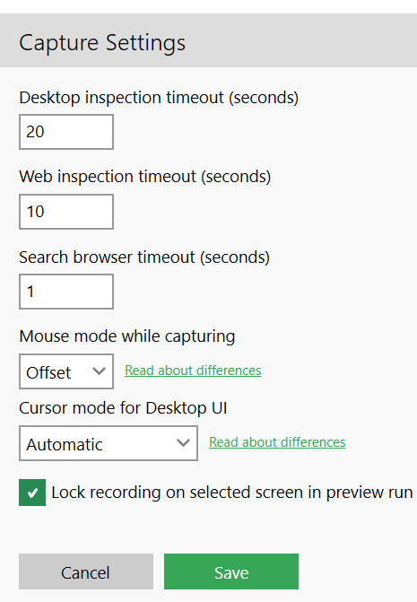 Capture Settings | Leapwork Documentation