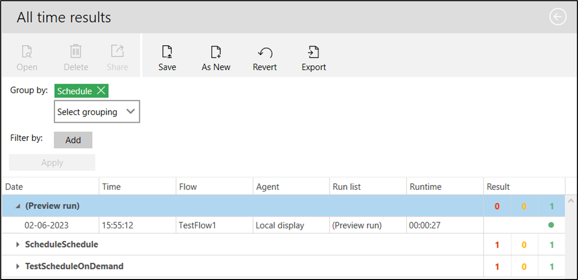 Reporting | Leapwork Documentation