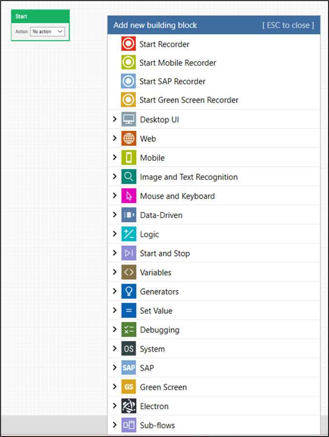 Designing automation flows | Leapwork Documentation
