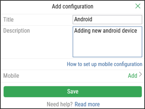 Mobile Configuration | Leapwork Documentation