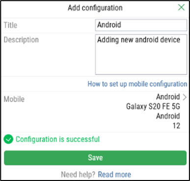 Mobile Configuration | Leapwork Documentation