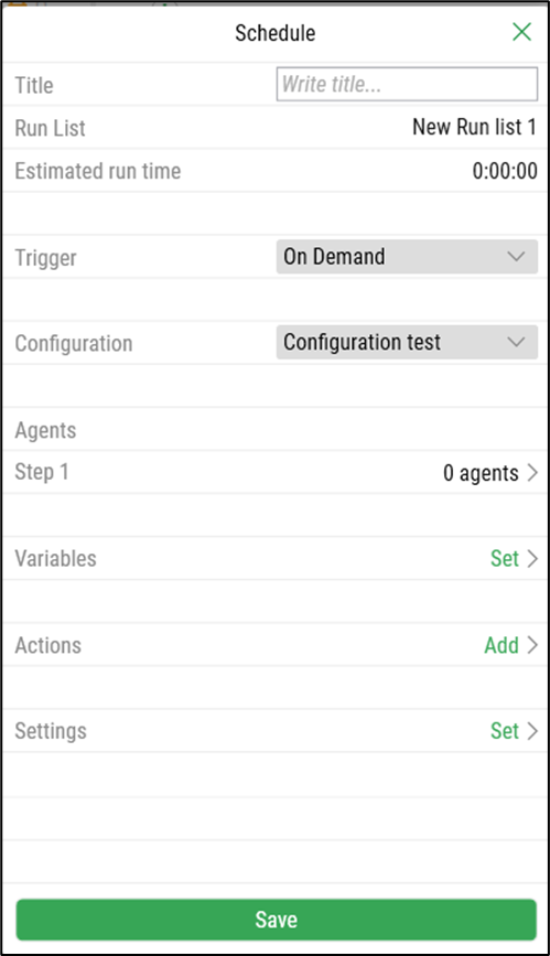 Schedules | Leapwork Documentation