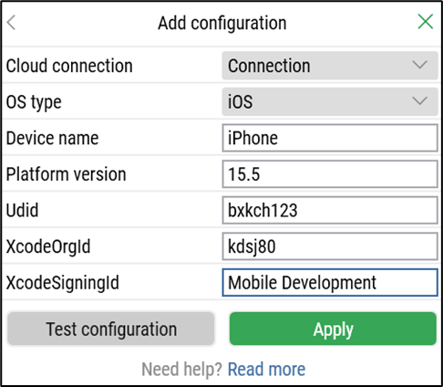 LEAPWORK Documentation: Mobile Configuration