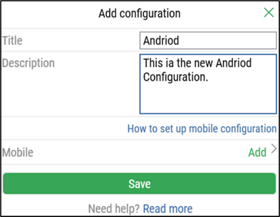 LEAPWORK Documentation: Mobile Configuration