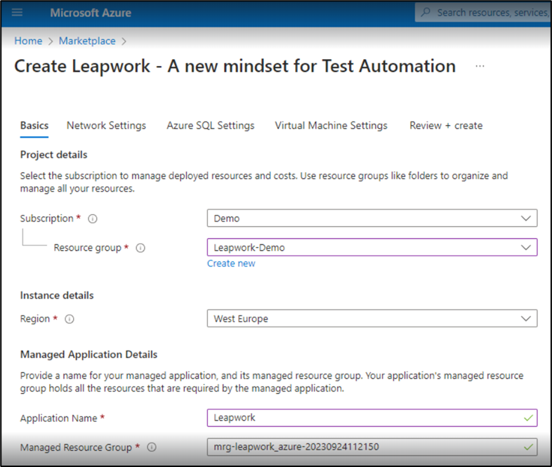 Leapwork on Azure Marketplace Installation Guide | Documentation