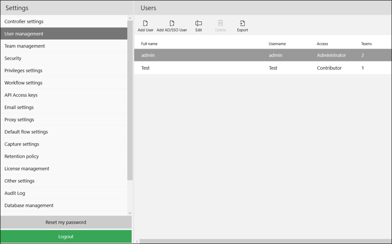 User Management | Leapwork Documentation