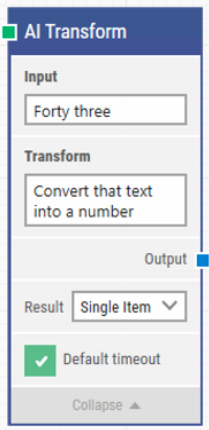 Transform Block AI Blocks | Leapwork Documentation