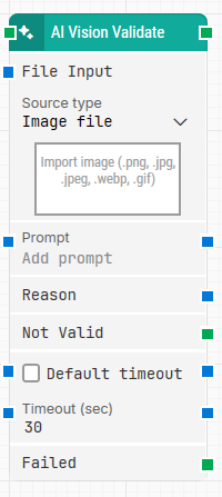AI Vision Validate Block AI Blocks | Leapwork Documentation