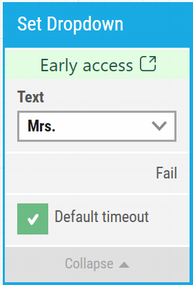 Salesforce Set Element Dropdown | Building Blocks | Leapwork Docs