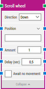 Scroll Wheel | Mouse and Keyboard | Leapwork Documentation