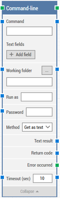 The Data-driven building blocks - Command-line - LEAPWORK