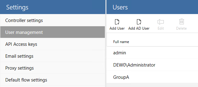 LEAPWORK Documentation: User Management