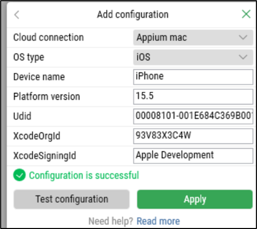 LEAPWORK Documentation: Mobile Configuration