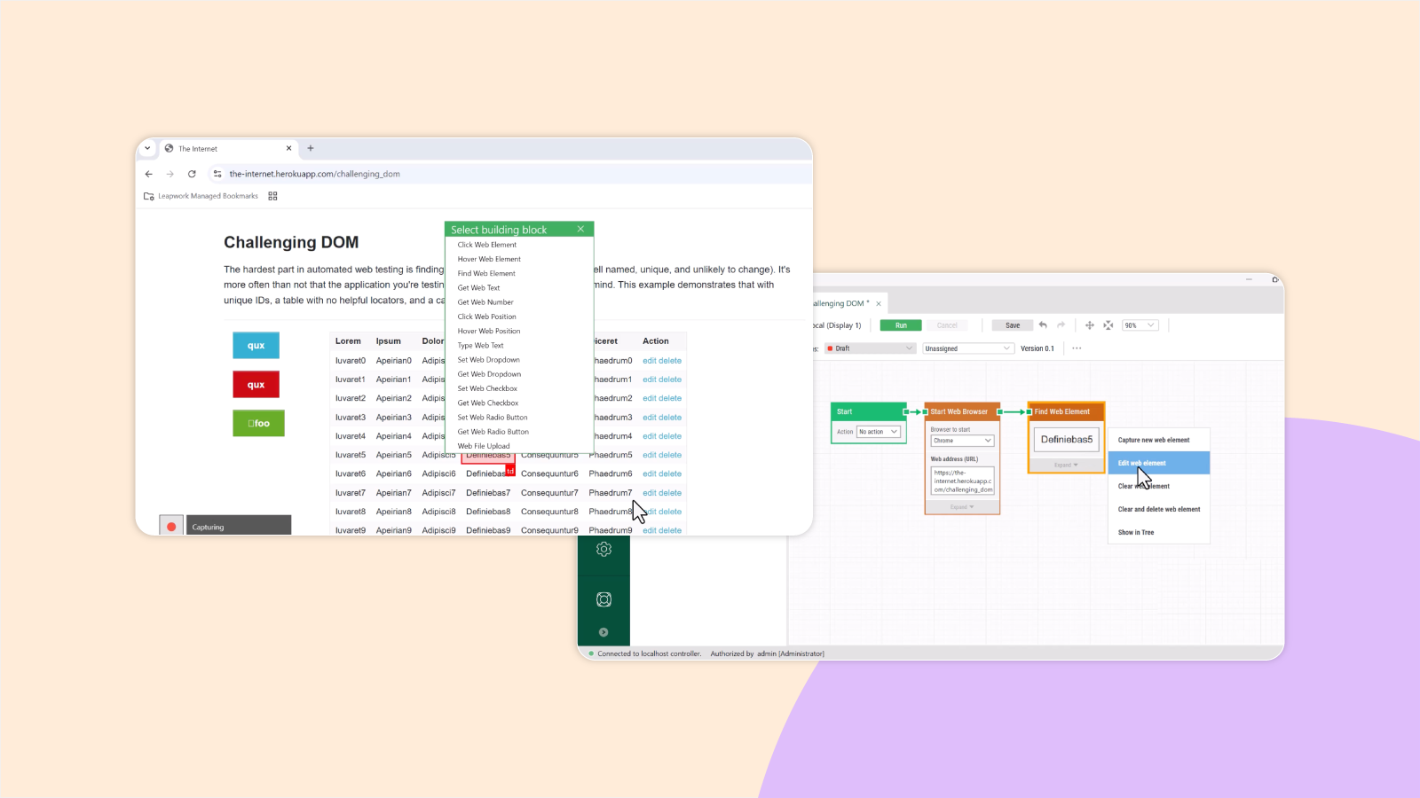Challenging DOM | Testing the Internet | Leapwork